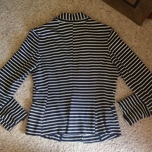 Gibson | Jackets & Coats | Navy White Striped Dress Jacket | Poshmark